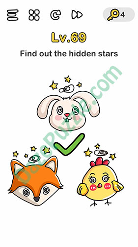 Brain Out Level 69 Find out the hidden stars Answer | Daze Puzzle