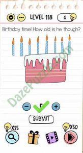 Brain Test Level 118 Birthday time! How old is he though