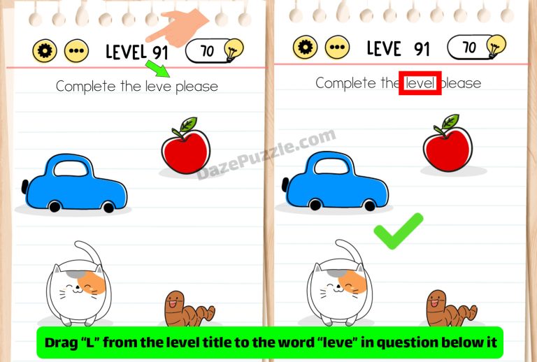 Brain Test Level 91 Complete the leve please