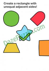 Brain Out Level 83 (Updated) Create a rectangle with unequal adjacent ...