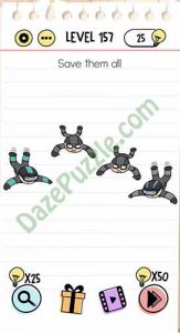 Brain Test Level 157 Save them all