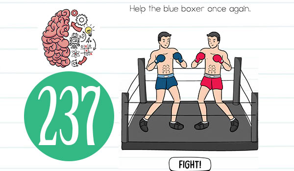 Brain Test Level 237 (NEW) Help the blue boxer once again