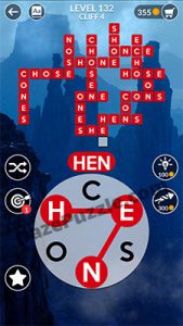 Wordscapes Level 132 (Cliff 4) Answer