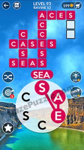 Wordscapes Level 93 (Ravine 13) Answer