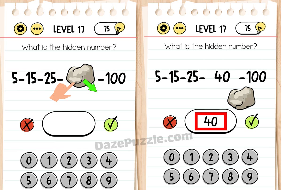 Brain Test Level 17 What is the hidden number