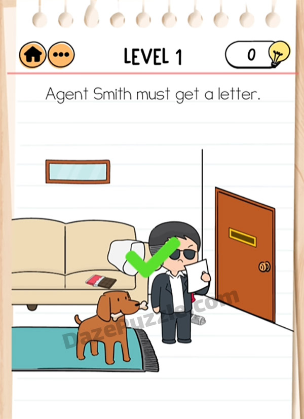 Brain Test 2 Alien Invasion Level 1 Agent Smith must get a letter