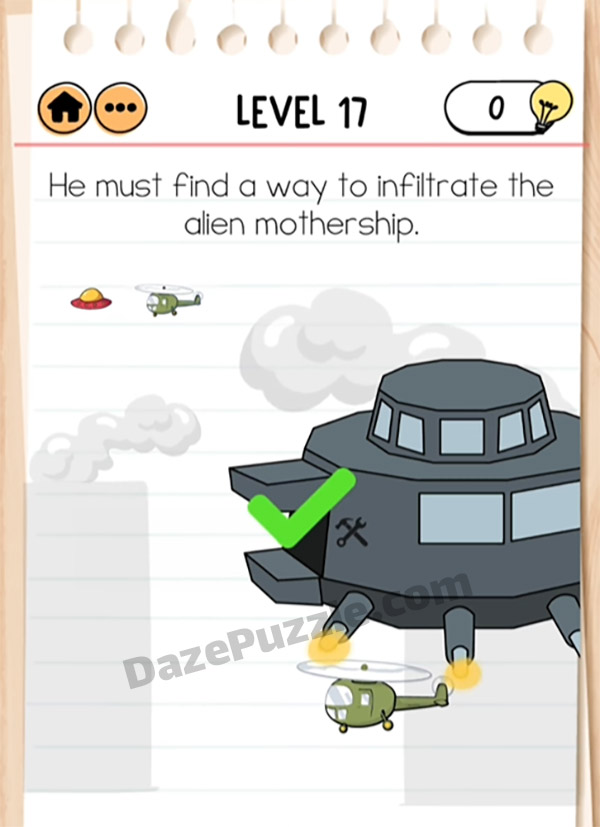Brain Test 2 Alien Invasion Level 17 He must find a way to infiltrate ...