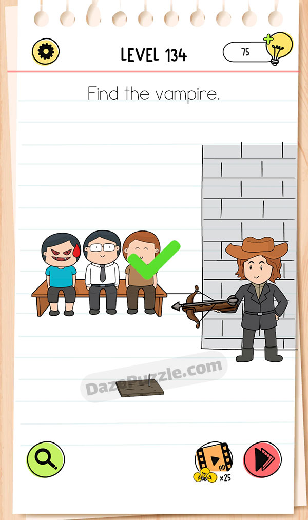 Brain Test All-Star Level 134 Find the vampire