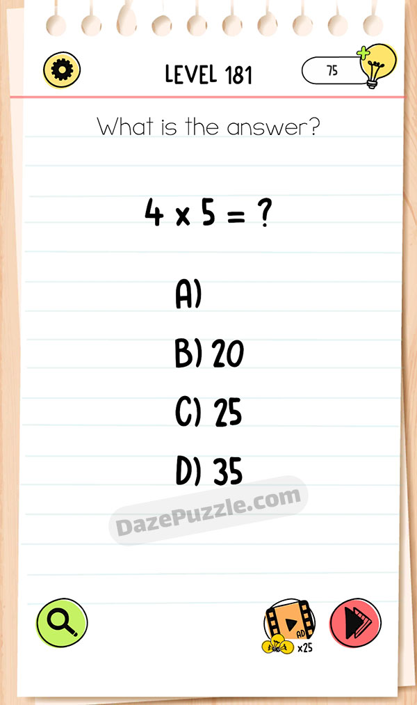 Brain Test All-Star Level 181 What is the answer