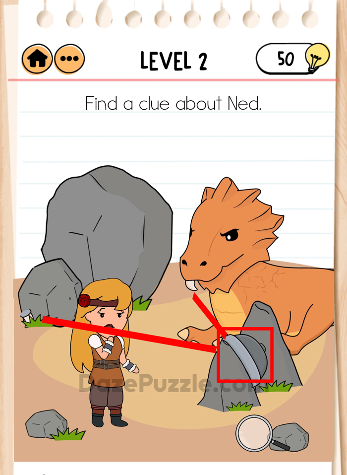 Brain Test 2 Quest for Brainiac Level 2 Find a clue about Ned